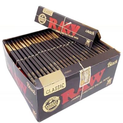 China OEM Bulk Custom Golden King Size Printed Logo Rolling Papers with Tips for sale