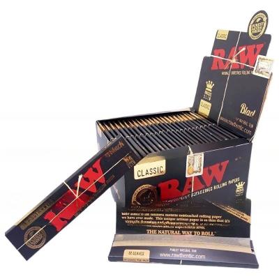China OEM Gold Printed Box King Size Extra Large Roll Brown Rolling Paper for sale