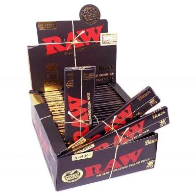China OEM King Size Pink Slow Burning Golden Zig Zag Booklet Rolling Paper 107x44mm 32 Leaves for sale