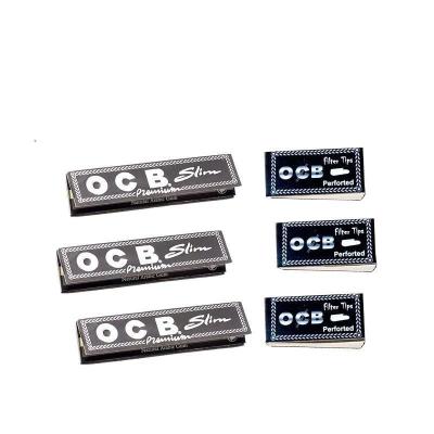 China OEM Slim Brown Rolling Paper King Size 107x44mm Natural Gum 32 Leaves for sale