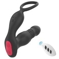 China Remote Control Thrusting Anal Vibrator 12 Speeds Silicone USB Rechargeable Adult Toy for Couples for sale