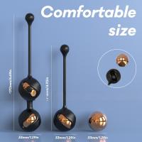 China Silicone Kegel Exercise Balls with 9 Vibration Modes IPX7 Splash Proof 125mm for sale
