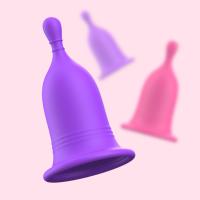 China Medical Grade Silicone Reusable Menstrual Cup 76x45mm 69x41mm 2 Pack for sale