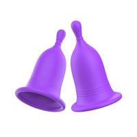 China Medical Grade Silicone Reusable Menstrual Cup 76x45mm 69x41mm 2 Pack for sale