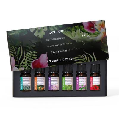 China 6 Pack Aromatherapy Essential Oils 10ml Private Label Gift Set for Relaxation and Calming for sale