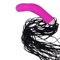 China Wholesale BDSM Flirting Whip Silicone ABS PU 165mm 10 Speed Vibration Massage SM Game for Couples for sale