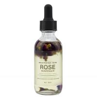 China Organic Rose Petals Infused Massage Oil 60ml for Face Body Hair Care for sale
