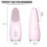China Electric Waterproof Face Cleanser Massager with 9 Vibration Modes Medical Soft Silicone for sale