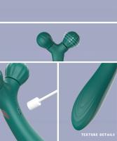 China Full Silicone Vibrating Facial Jade Roller Massager IPX6 Waterproof Wireless Remote Control 184g Body Massager for sale