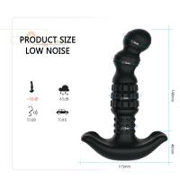 China USB Rechargeable Silicone Prostate Massager with Remote Control 12 Vibration Modes 360 Degree Rotating Anal Plug for sale