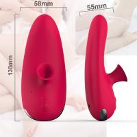 China Clitoral Sucking Vibrator 10 Intensities Modes Waterproof Rechargeable Silicone Suction Stimulator 107x67x44mm for sale