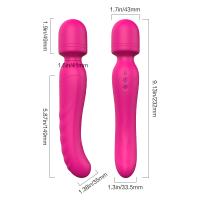 China Wholesale Soft Silicone Body Face Neck Leg Massager Wand Vibrating Massage 9 Patterns IPX7 for sale