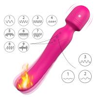 China Wholesale Soft Silicone Body Face Neck Leg Massager Wand Vibrating Massage 9 Patterns IPX7 for sale