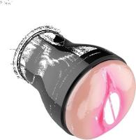 China 7 Frequency Thrusting Powerful Suction Masturbator Cup with Suction Cup Base and Headphone Sound for sale