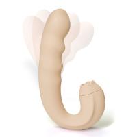 China USB Rechargeable Licking Vibrator with Clitoral Stimulator and G-spot Swing 10 Modes for sale