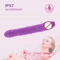China Medical Silicone Realistic Vibrator Dildo 227mm 9 Modes Rechargeable for Women for sale