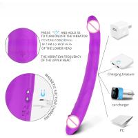 China Wholesale Remote Control Vibrating Double Big Size Dildo Silicone Adult Sex Toy 304mm for sale