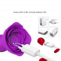 China Wireless Remote Control Rose Anal Plug Vibrating Prostate Massager Silicone 38.7mm106mm for sale
