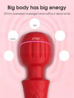 China USB Rechargeable Clitoral Vibrator Wand Body Massager 8 Speeds 20 Modes 207mm for sale