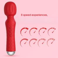 China USB Rechargeable Clitoral Vibrator Wand Body Massager 8 Speeds 20 Modes 207mm for sale