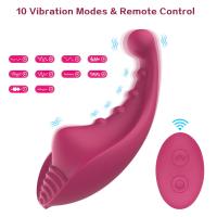 China 10 Vibration Modes Wireless Remote Control Wearable Panty Vibrator Clitoral Massager for Women 93g for sale