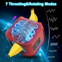 China 7 Modes Telescopic Rotating Electric Male Masturbator with Hidden Magic Cube Design 12V for sale