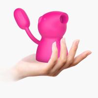 China 10 Frequency Egg Vibrator with Sucking Silicone Adult Sex Toy IPX7 Waterproof 650mAh for sale