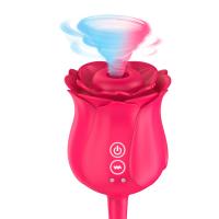 China Rose Clitoral Sucking Vibrator with 5 Sucking and 7 Vibration Modes 171g Silicone for sale