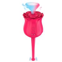 China Rose Clitoral Sucking Vibrator with 5 Sucking and 7 Vibration Modes 171g Silicone for sale