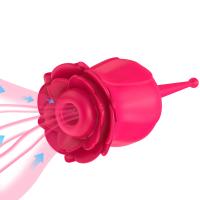 China Rose Clitoral Sucking Vibrator with 5 Sucking and 7 Vibration Modes 171g Silicone for sale