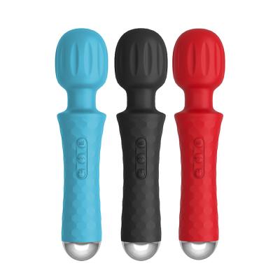 China Silicone USB Rechargeable Handheld Wand Massager 8 Speed 20 Modes 207mm Body Massager for sale