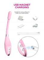 China Silicone Wand Massager with 12 Vibration Modes USB Magnetic Charging 120mAh Battery for sale