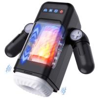 China 10 Thrusting Vibration Self Heating Male Masturbator with Phone Holder Adult Sex Toys for Men for sale