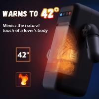 China 10 Thrusting Vibration Self Heating Male Masturbator with Phone Holder Adult Sex Toys for Men for sale