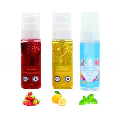 China Fruit Flavor Water Based Edible Sex Lubricant 30ml CE Certified Vaginal Anal Gel for sale