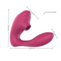 China Rechargeable G-Spot Vibrator with Suction Teasing Massage 10 Speed for sale