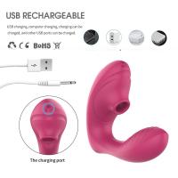 China Rechargeable G-Spot Vibrator with Suction Teasing Massage 10 Speed for sale