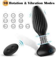 China Silicone Anal Vibrator Prostate Massager with Remote Control Vibrating Butt Plug for Women for sale