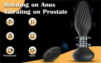 China Silicone Anal Vibrator Prostate Massager with Remote Control Vibrating Butt Plug for Women for sale