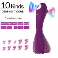 China Heating G-Spot Vibrator 10 Speeds Rotating Clitoral Vaginal Massager for Women for sale