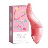 China Rechargeable Silicone Tongue Licking Vibrator 9 Frequency G Spot Clitoral Stimulator 240mAh for sale