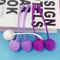 China Medical Silicone Kegel Exercise Balls Set 5pcs Pelvic Floor Trainer Weights 30g-110g for sale