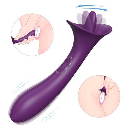 China Tara Licking Tongue Vibrator G Spot Clitoris Stimulator 9 Modes 204mm Silicone Sex Toy for Women for sale
