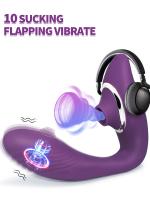 China 3 in 1 Panty Vibrator with 10 Modes Silicone Sucker Clitoral G Spot Stimulator 91mm for sale