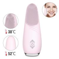 China Electric Waterproof Face Cleanser Massager with 9 Vibration Modes Medical Soft Silicone for sale