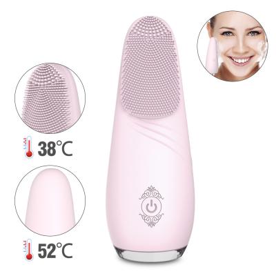 China Electric Waterproof Face Cleanser Massager with 9 Vibration Modes Medical Soft Silicone for sale