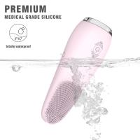 China Electric Waterproof Face Cleanser Massager with 9 Vibration Modes Medical Soft Silicone for sale