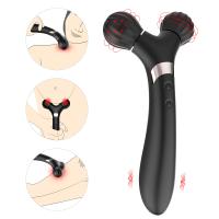 China Full Silicone Vibrating Facial Jade Roller Massager IPX6 Waterproof Body Massager 184g for sale