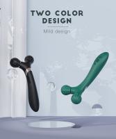 China Full Silicone Vibrating Facial Jade Roller Massager IPX6 Waterproof Body Massager 184g for sale