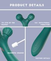 China Full Silicone Vibrating Facial Jade Roller Massager IPX6 Waterproof Body Massager 184g for sale